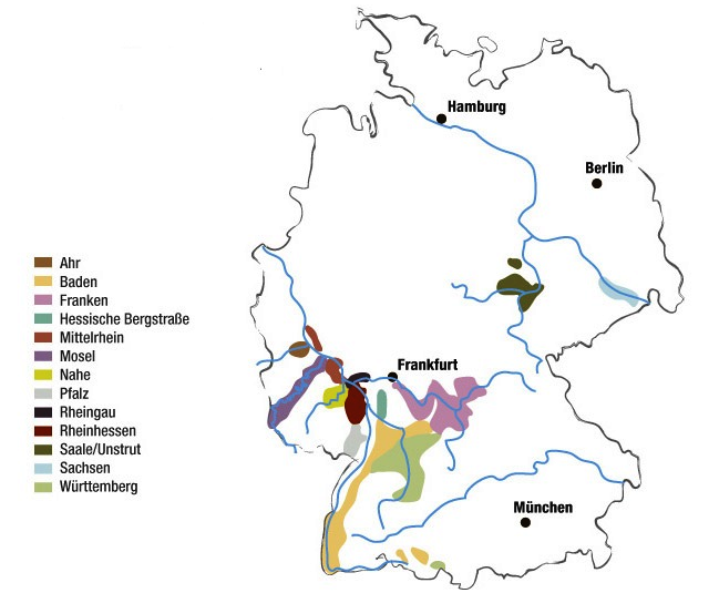 Mapa De Vinos Alemanes
