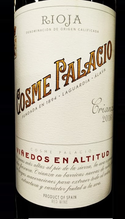 Cata del vino Cosme Palacio Crianza 2016, Rioja – Sobrelias