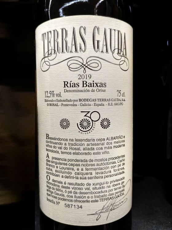 Cata del vino Terras Gauda O Rosal 2019, Rías Baixas – Sobrelias
